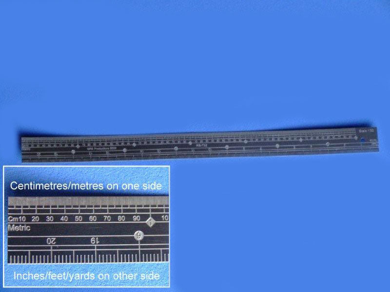 RB Productions TS32 1/32 Scale Ruler, Stainless Steel — White Rose Hobbies