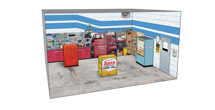 Roomettes 02-108-01 HO Scale Crafton's Ave Service Station Interior Ki ...