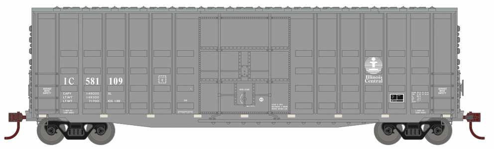 Roundhouse 88087 HO Scale 50' Waffle High Cube Boxcar Illinois Central ...