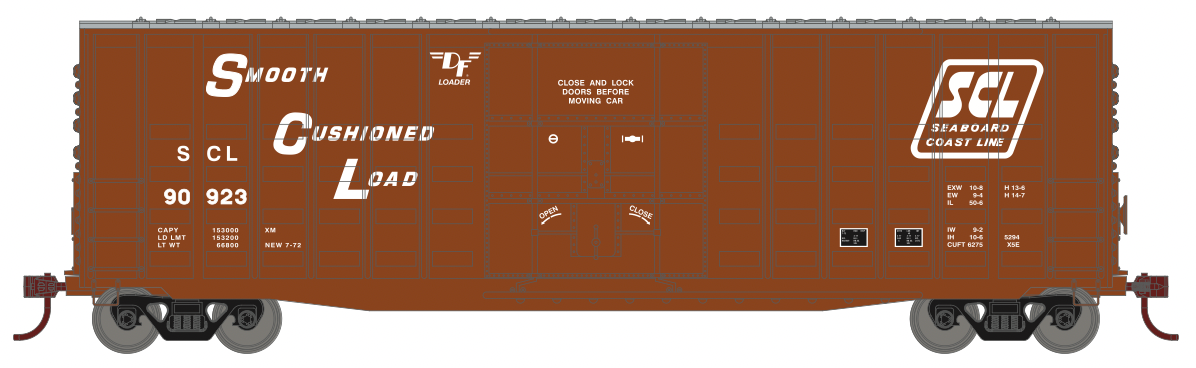 Roundhouse 88176 HO Scale 50' Waffle High Cube Boxcar SCL 90936 — White Rose Hobbies