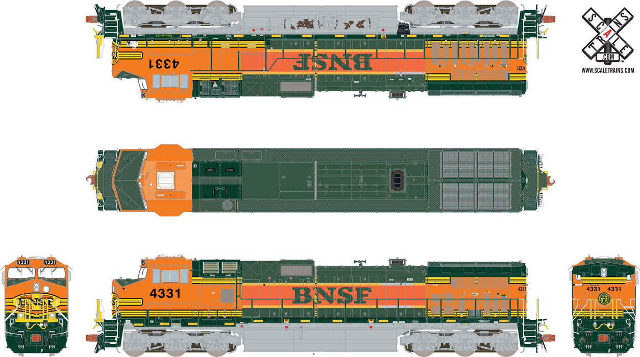 ScaleTrains 32368 Rivet Counter HO Scale GE Dash 9-44CW BNSF Heritage — White Rose Hobbies