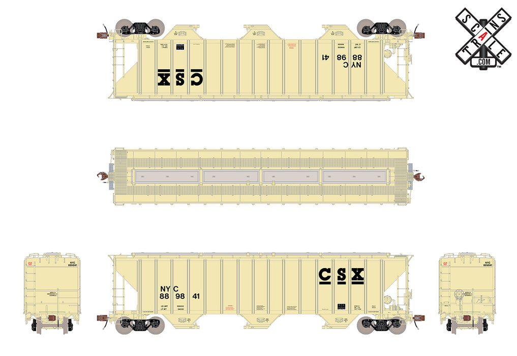 ScaleTrains 33034 HO Scale Rivet Counter PS-2CD 4785 Covered Hopper CS — White Rose Hobbies