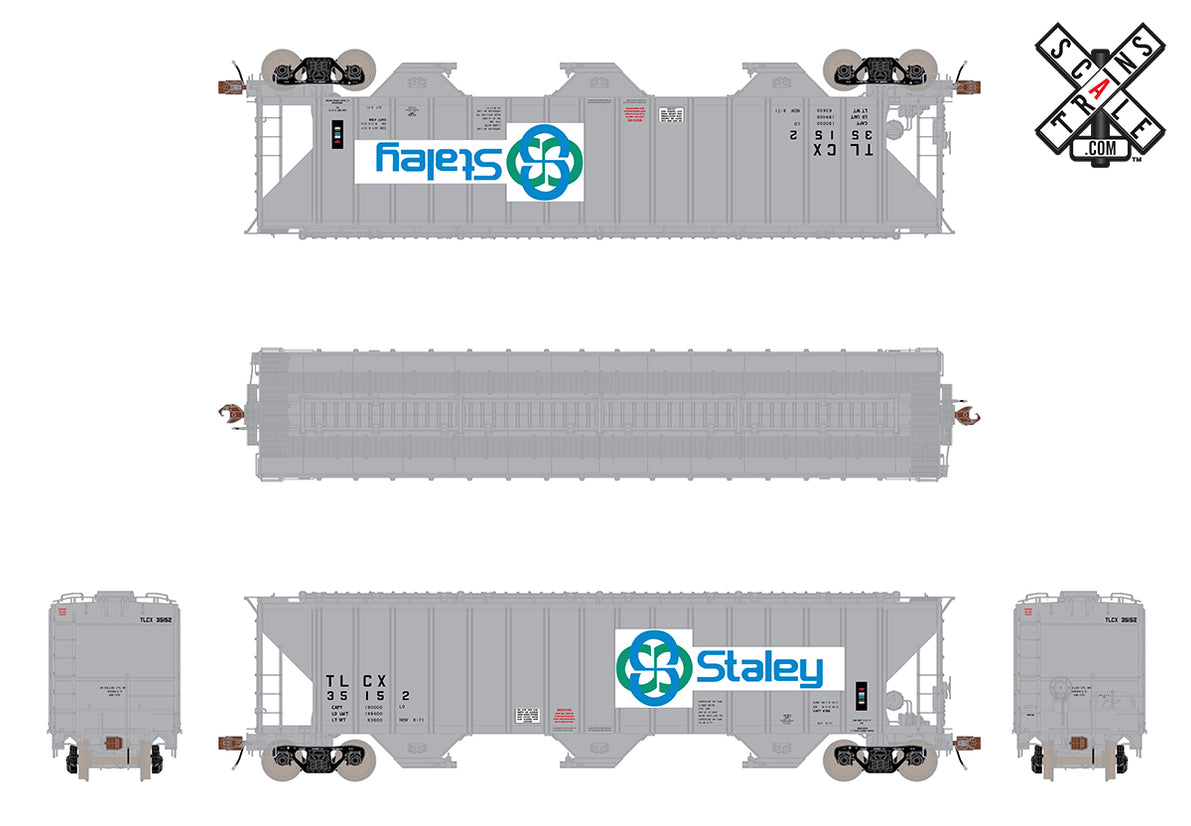 ScaleTrains 33047 HO Scale Rivet Counter PS-2CD 4785 Covered Hopper St — White Rose Hobbies