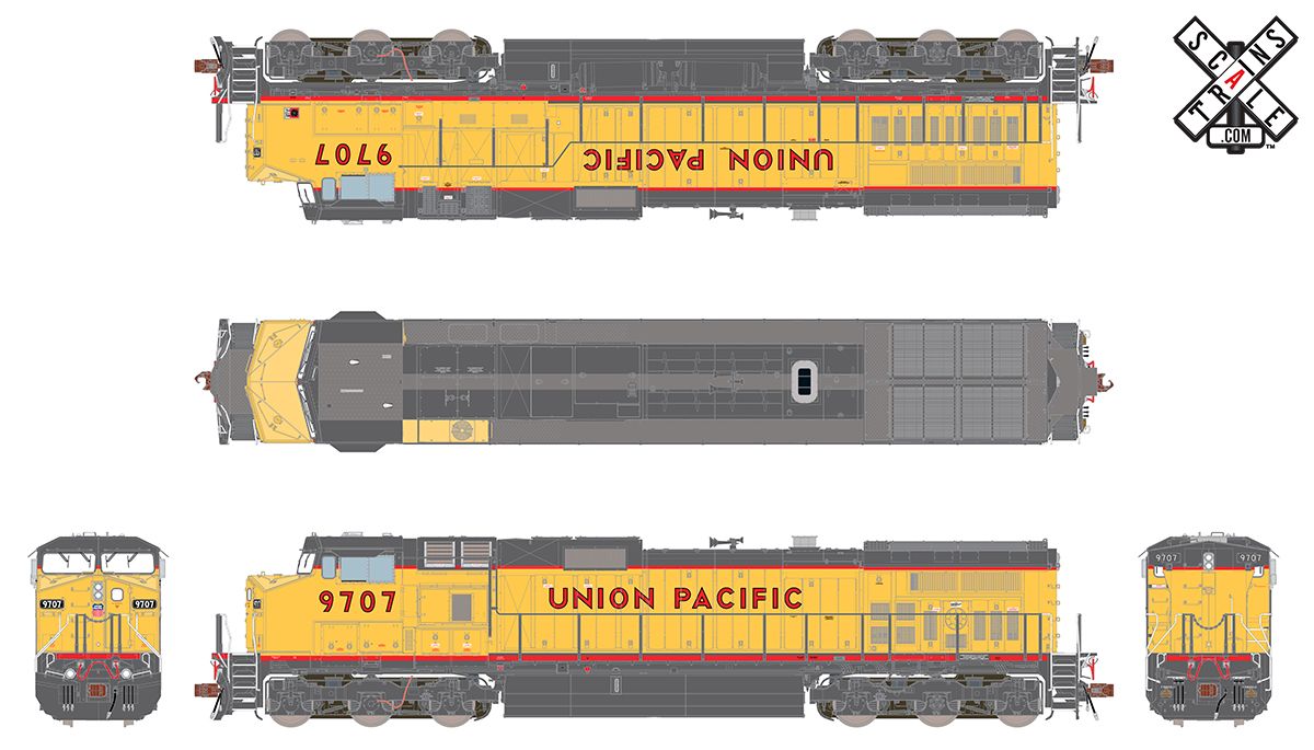 ScaleTrains 33512 Rivet HO Scale GE Dash 9 (C44-9W) Union Pacific UP 9 ...