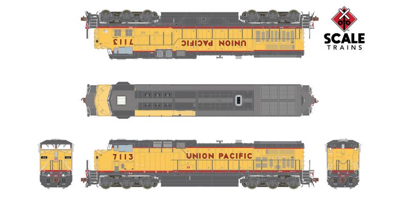 ScaleTrains 38493 HO Scale GE AC4400CW Diesel Union Pacific UP 7113 Lo ...