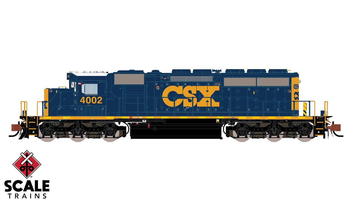 ScaleTrains 38619 Rivet N Scale EMD SD40-3 CSX 4002 DCC LokSound — White Rose Hobbies