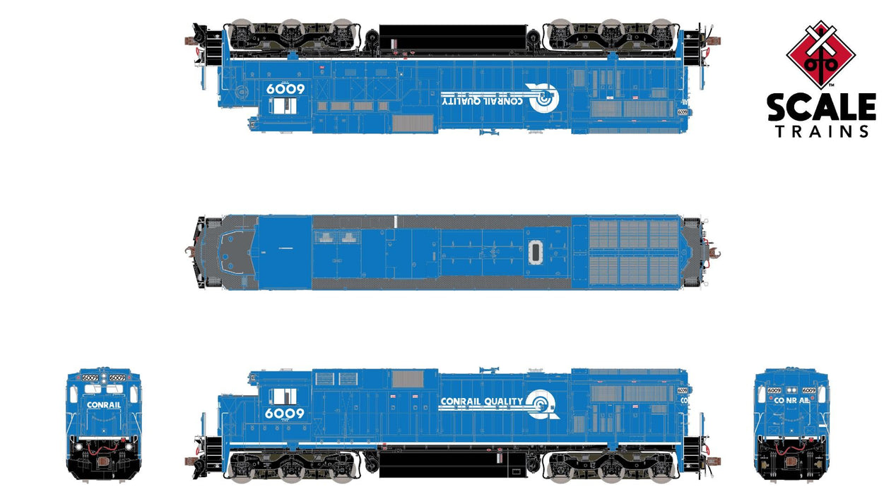 ScaleTrains 38759 Rivet HO GE C39-8 Phase III "Ditch Lights" Conrail Q — White Rose Hobbies