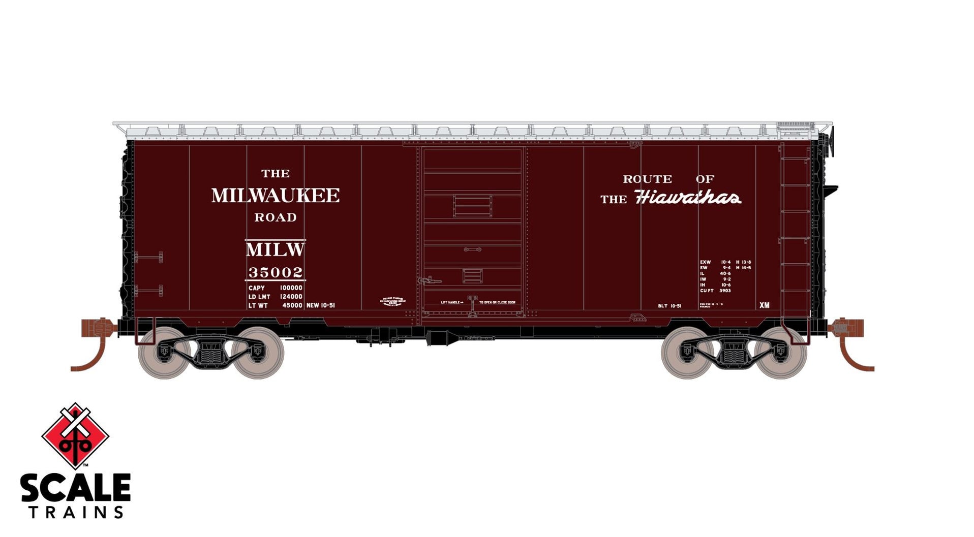 ScaleTrains Kit Classics 1233 HO Scale PS-1 Boxcar Milwaukee Road MILW — White Rose Hobbies