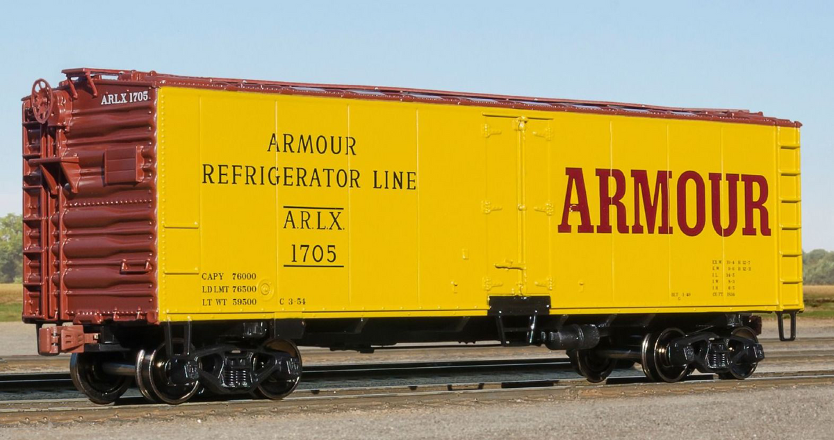 ScaleTrains Kit Classics 1247 40' Steel Reefer Armour ARLX 1988 — White ...