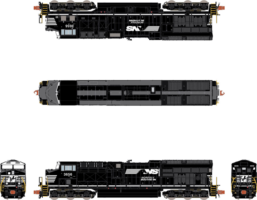 ScaleTrains Operator 10989 N Scale GE ET44AC Tier 4 Diesel "Horsehead" — White Rose Hobbies