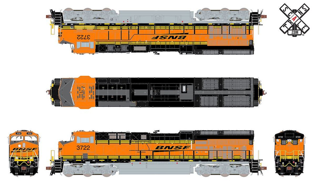 ScaleTrains Rivet 33175 HO Scale GE ET44C4 Tier 4 GEVo Diesel BNSF Her — White Rose Hobbies