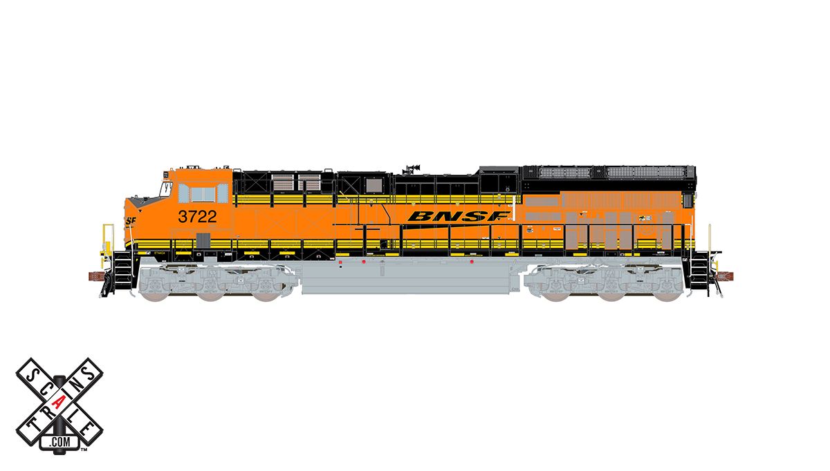 ScaleTrains Rivet 33175 HO Scale GE ET44C4 Tier 4 GEVo Diesel BNSF Her ...
