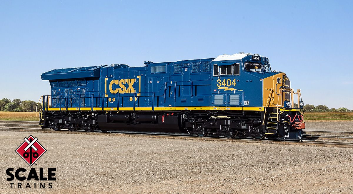 ScaleTrains Rivet 33189 HO Scale GE ET44AC Tier 4 GEVo Diesel CSX 3404 ...