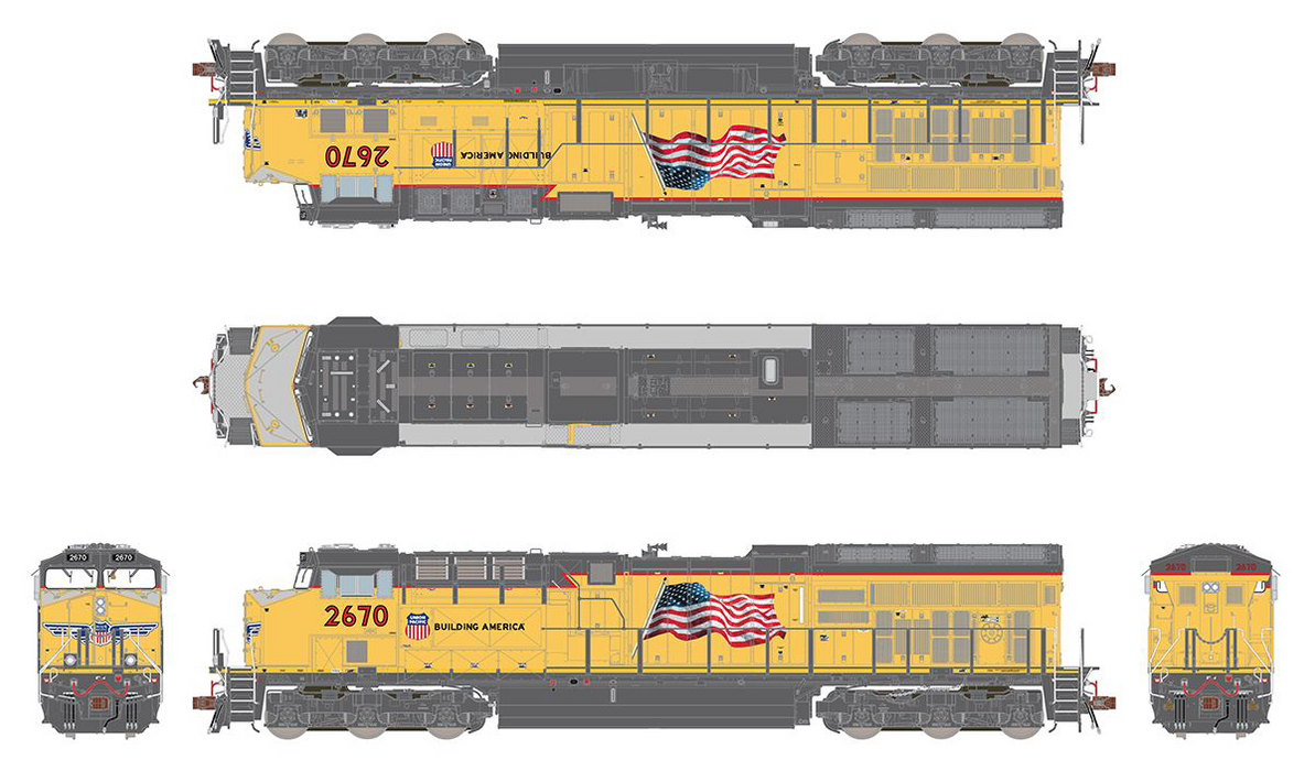 ScaleTrains Rivet 33208 HO Scale GE C45AH Tier 4 GEVo Diesel Union Pac — White Rose Hobbies