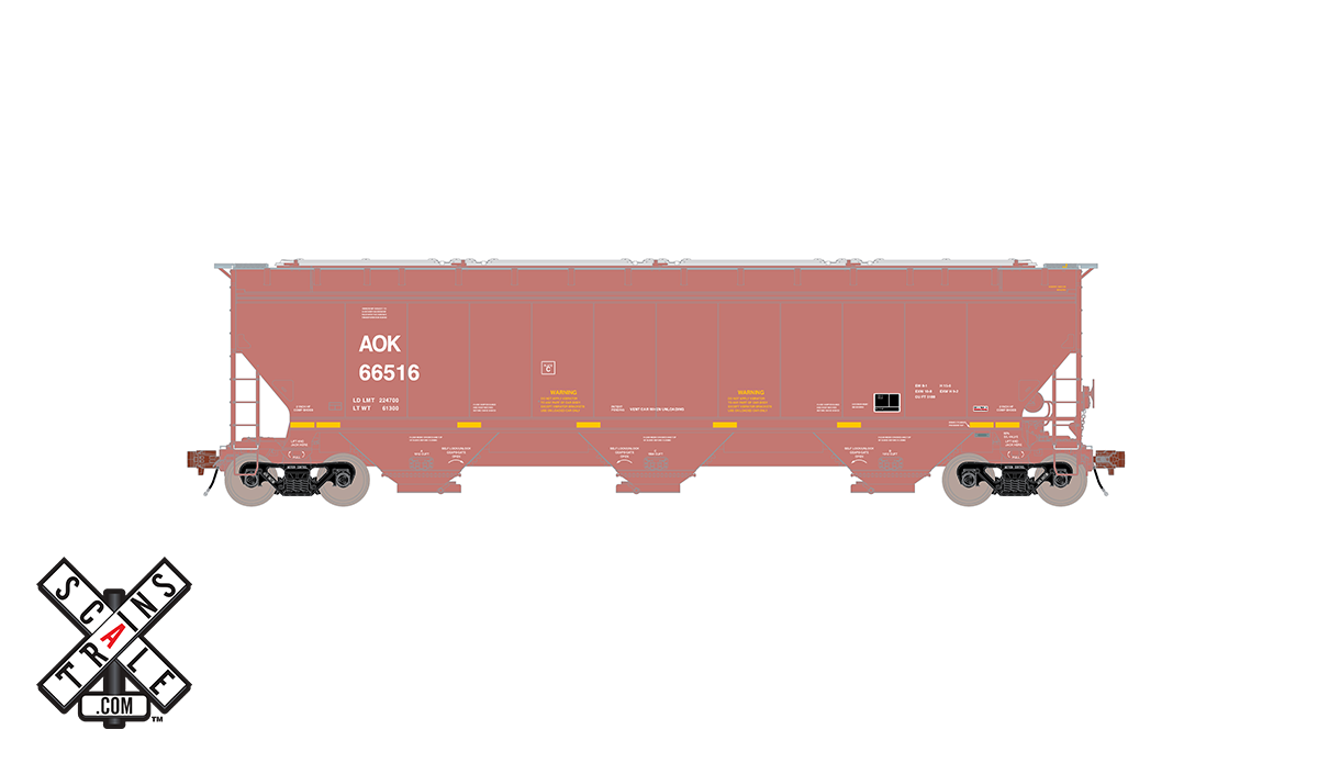 ScaleTrains Rivet 33279 HO Scale Gunderson 5188 Covered Hopper AOK 666 ...