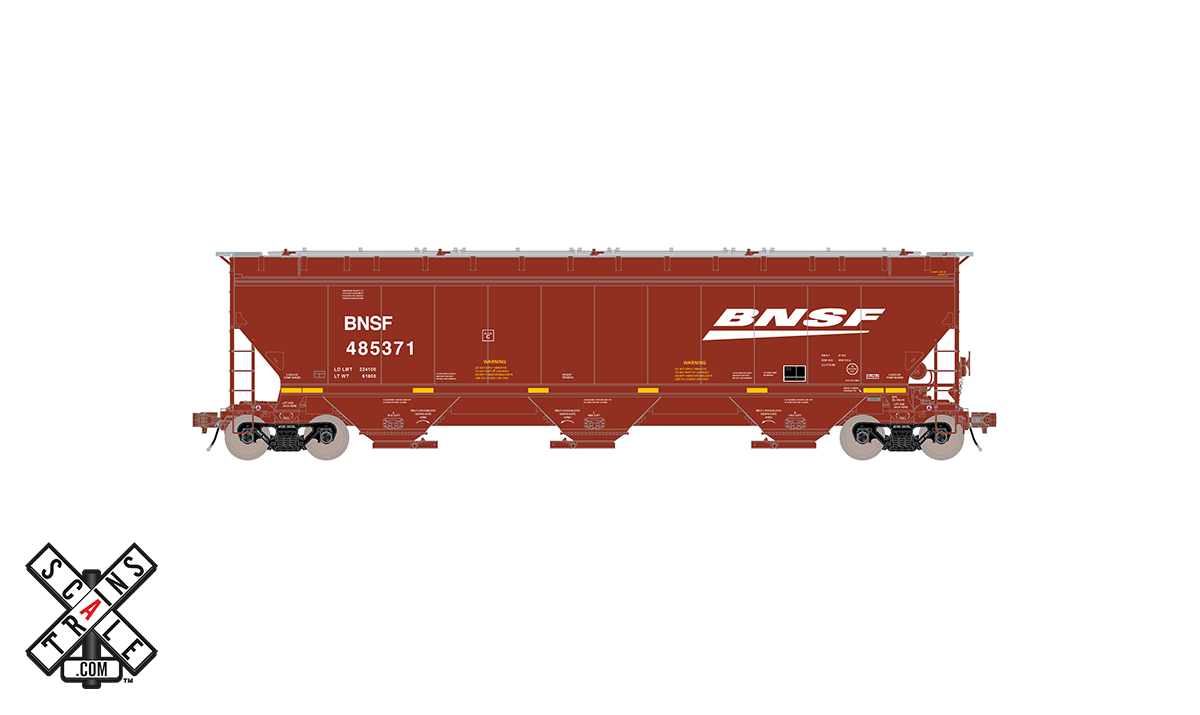 ScaleTrains Rivet 33285 HO Scale Gunderson 5188 Covered Hopper BNSF 48 ...