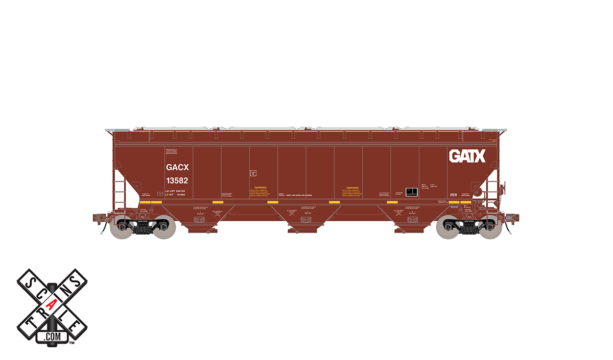 ScaleTrains Rivet 33318 HO Scale Gunderson 5188 Covered Hopper GATX GA ...