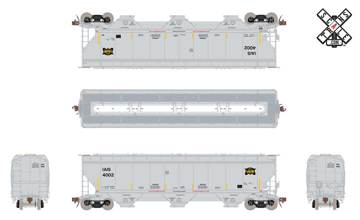 ScaleTrains Rivet 33324 HO Scale Gunderson 5188 Covered Hopper Iowa In ...