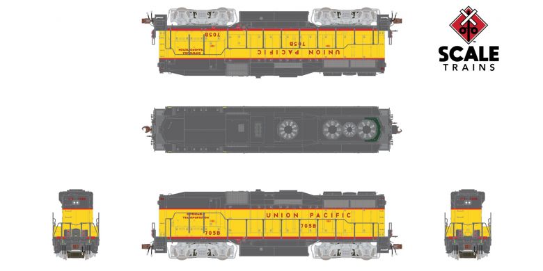 ScaleTrains Rivet 33415 HO Scale EMD GP30B Union Pacific "Freight/Depe ...