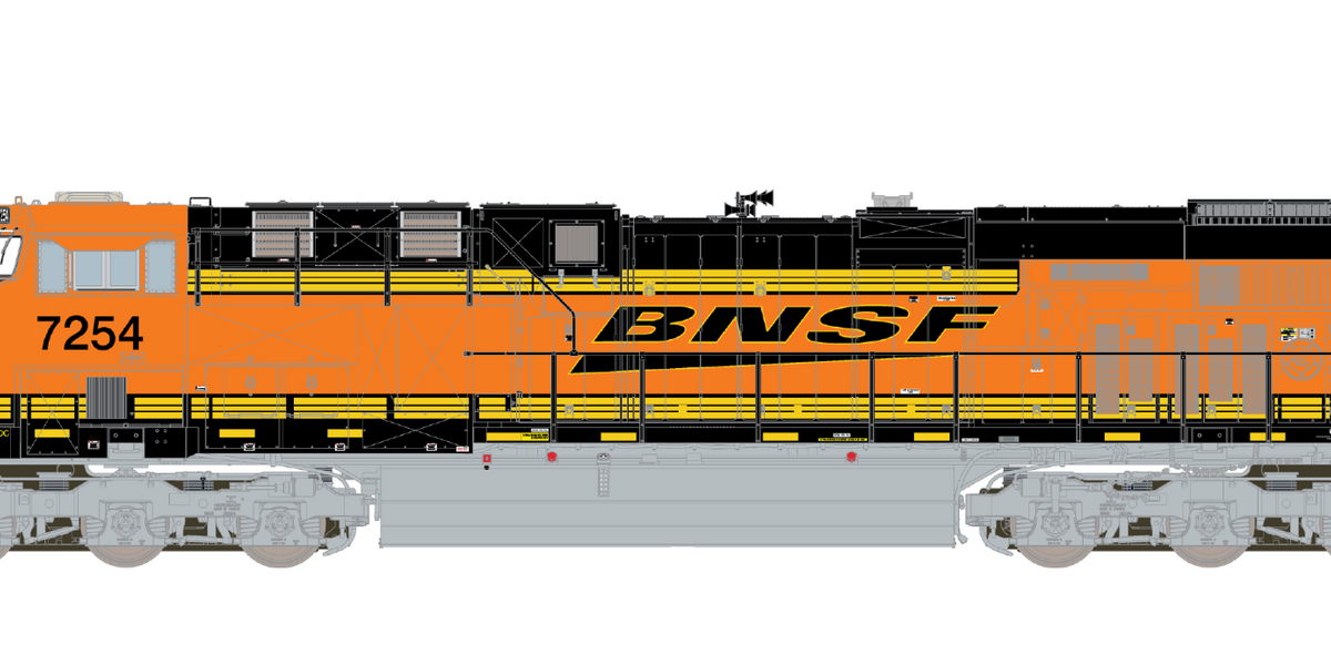 ScaleTrains Rivet 33572 HO Scale GE ES44AC "Heritage III" BNSF 7342 DC ...