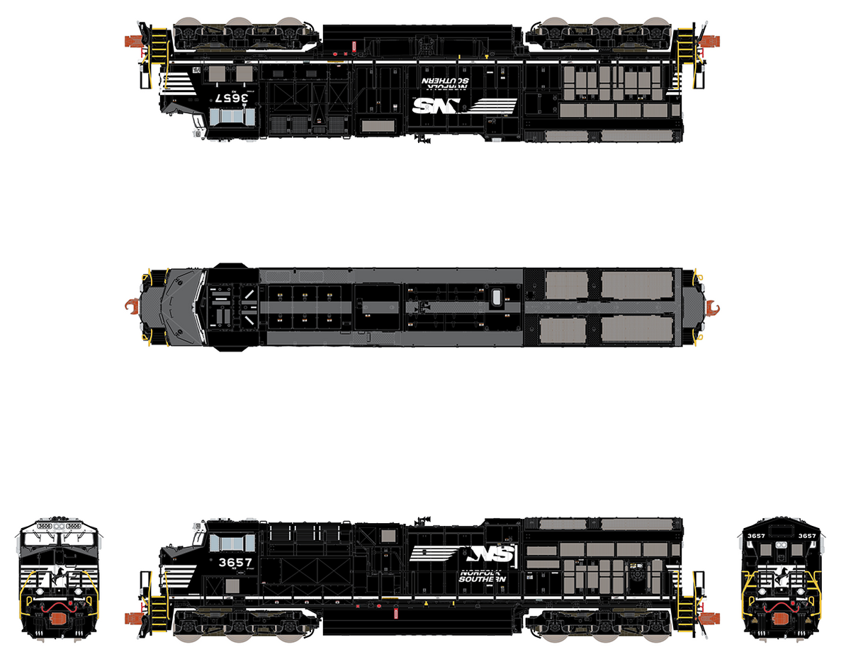 ScaleTrains Rivet 33659 N Scale GE ET44 Tier 4 Diesel "Horsehead" Norf ...