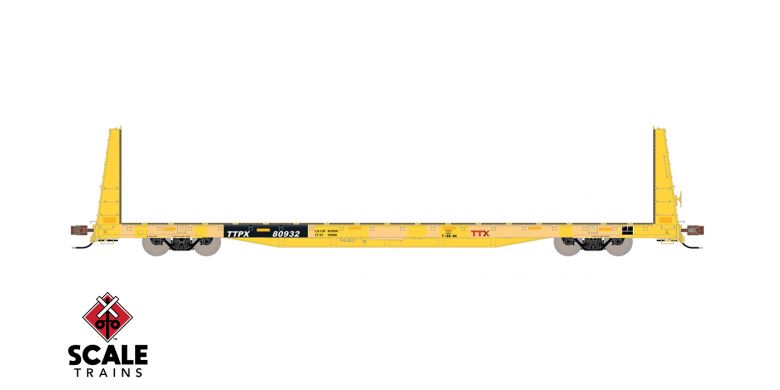 ScaleTrains Rivet 38389 HO Scale BSC F68AH Bulkhead Flatcar "Red Logo" — White Rose Hobbies
