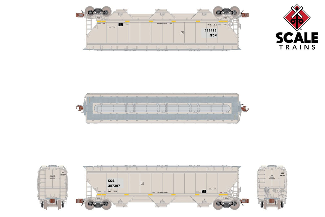 ScaleTrains Rivet N Scale Gunderson 5188 Covered Hopper Kansas City So — White Rose Hobbies