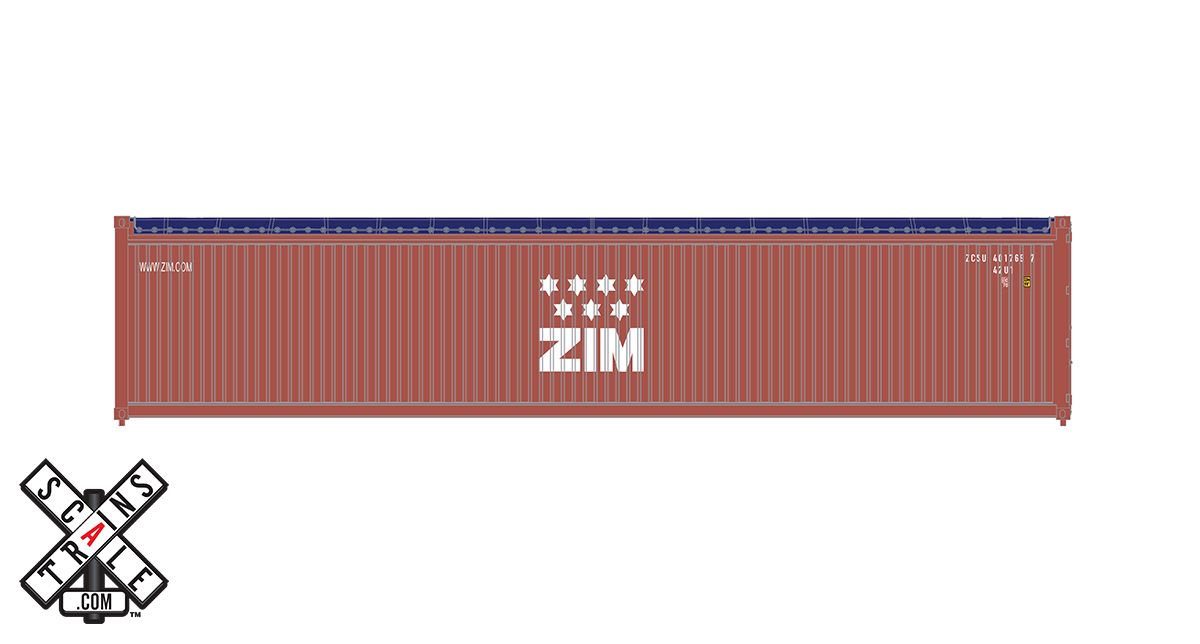 ScaleTrains Operator 11069 HO Scale 40' CIMC Tarp Top Container Zim 40 ...