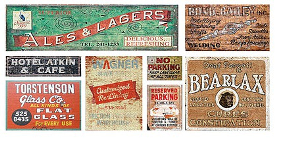 T2 Decals HOGHOS006 HO Scale Ghost Signs Decal Set #06 — White Rose Hobbies