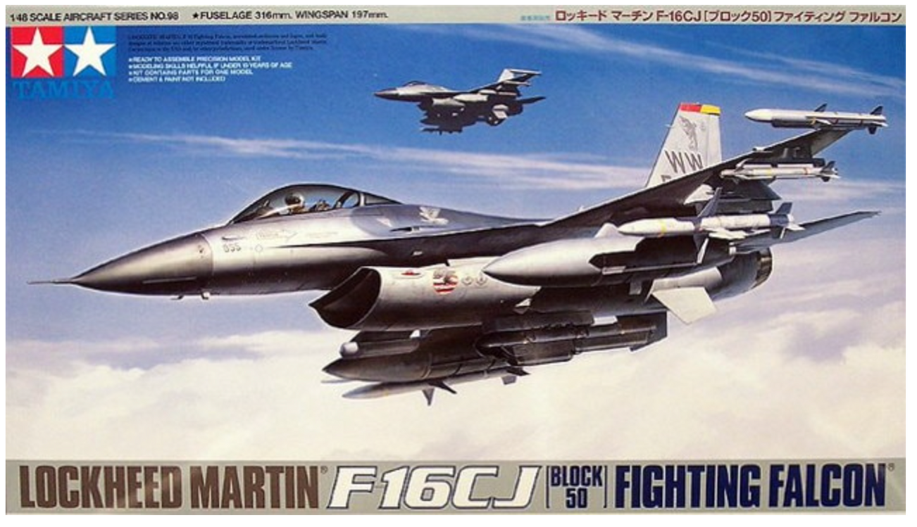 Tamiya 61098 1/48 Lockheed Martin F16CJ Block 50 Fighting Falcon Aircr ...