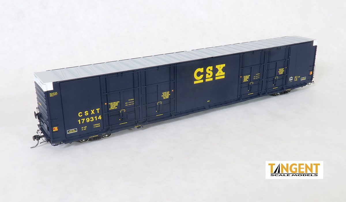 Tangent 25517-02 HO Scale 86' Quad Door Auto Parts Boxcar CSX 179300 — White Rose Hobbies