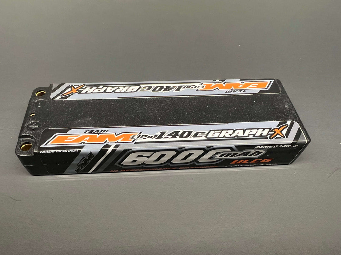 Team EAM 6000mah 140C ULCG 7.4 Graph-X Formula 2S LiPo Battery — White ...