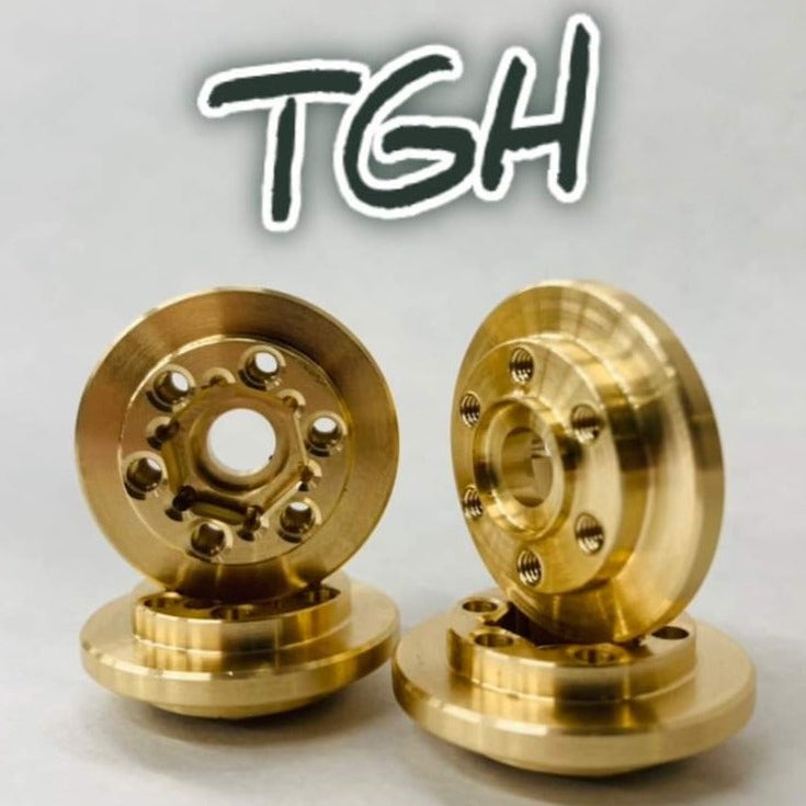 Team Garage Hack HH Scale Hubs with Rotor Brass +3 — White Rose Hobbies