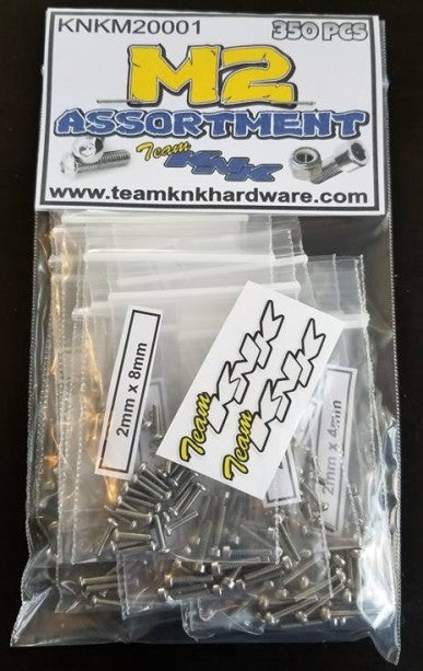 Team KNK (KNKM20001) 350 Piece M2 Stainless Assortment Pack — White ...