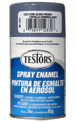 Testors 1237T Enamel Spray Paint 3oz Primer — White Rose Hobbies