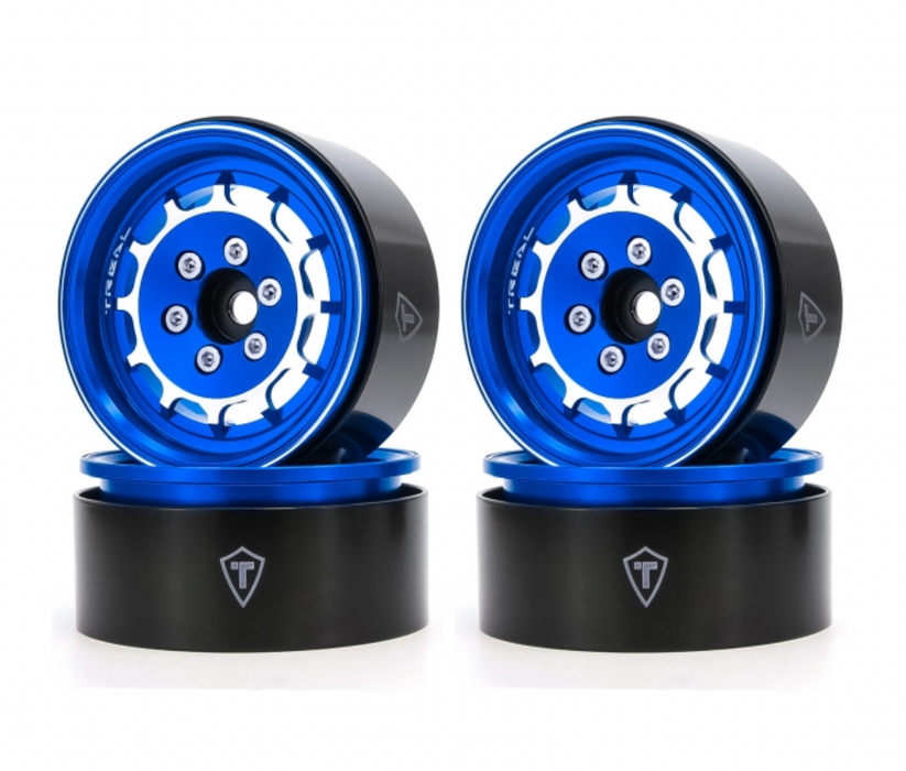 Treal Hobby (X003CRFY1T) Blue Aluminum 1.9" Beadlock Wheels Type M (Se ...