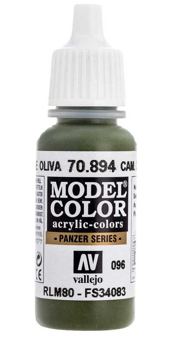 Vallejo 70.894 Model Color Acrylic Paint Camouflage Olive Green 17ml — White Rose Hobbies