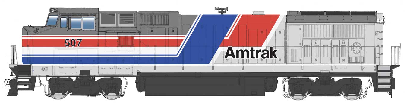 Walthers 910-19562 HO GE Dash P32-8BWH Diesel Amtrak Phase III 555 DCC ...