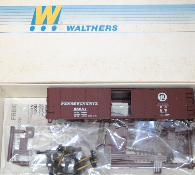 Walthers 932-2051A HO Scale 40' 40' X29 Boxcar Kit PRR Circle Keystone ...