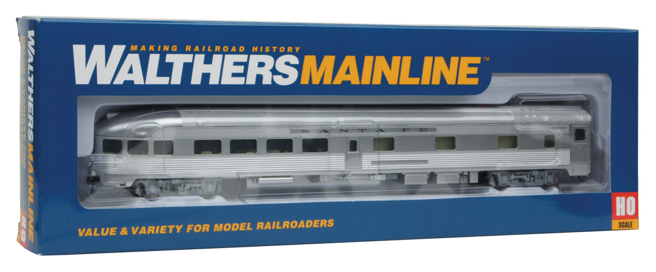 Walthers Mainline 910-30352 HO Scale 85' Budd Observation Santa Fe ATS — White Rose Hobbies