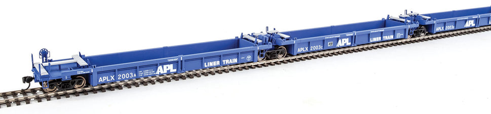 Walthers Mainline 910-55600 HO Scale 5 Unit Rebuilt 40' Well Car APL 2 — White Rose Hobbies