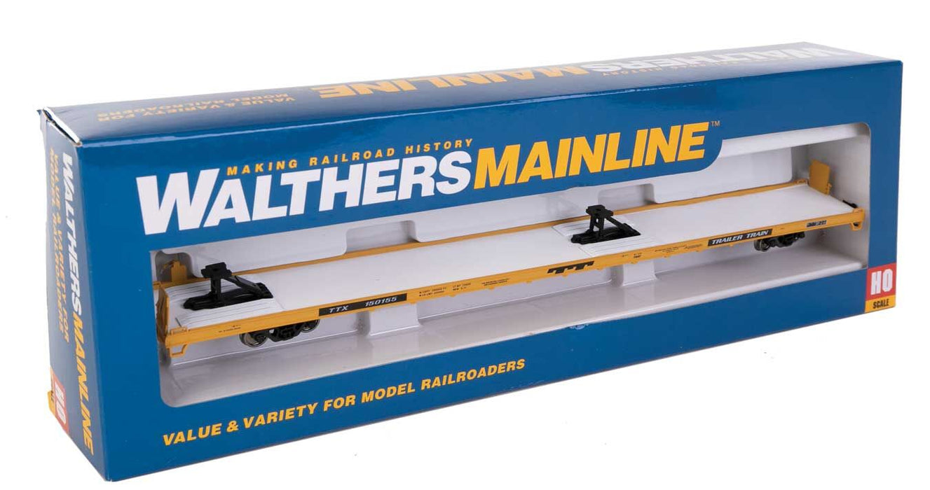Walthers Mainline 910-5715 HO Scale 89' Channel Side Flatcar Trailer T — White Rose Hobbies