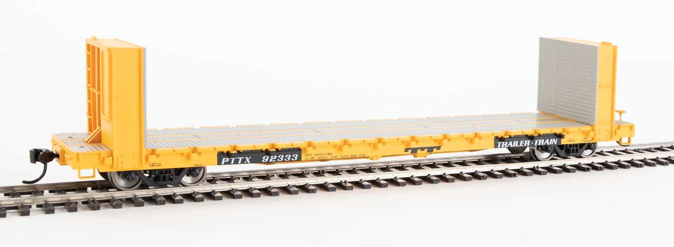Walthers Mainline 910-5823 60' Pullman Bulkhead Flatcar Trailer Train ...