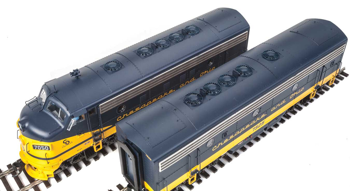 Walthers Proto 920-40913 HO Scale EMD F7 AB Diesel Set Chesapeake & Oh ...