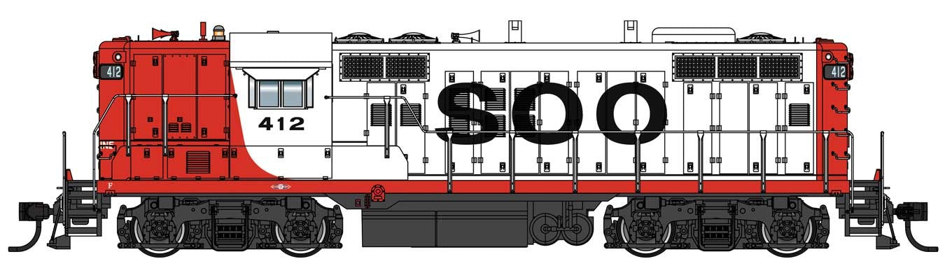 Walthers Proto 920-49710 HO Scale EMD GP9 Phase II SOO Line 2412 — White Rose Hobbies