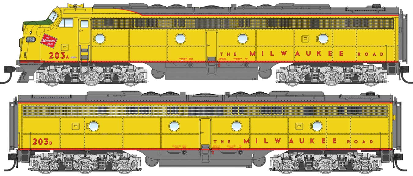 Walthers Proto 920-42951 HO Scale EMD E9A-B Diesel Milwaukee Road MILW ...