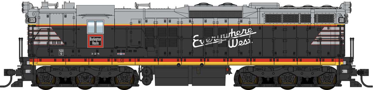 Walthers Proto 920-48701 HO Scale EMD SD9 Burlington CB&Q 333 "Blackbi — White Rose Hobbies
