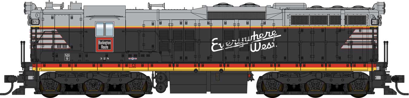 Walthers Proto 920-48701 HO Scale EMD SD9 Burlington CB&Q 333 "Blackbi — White Rose Hobbies