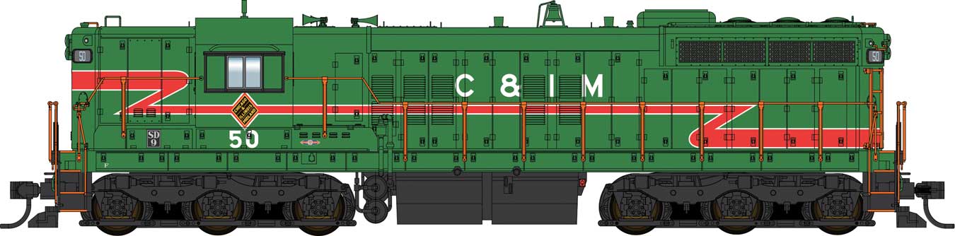 Walthers Proto 920-48704 HO Scale EMD SD9 Chicago & Illinois Midland C — White Rose Hobbies