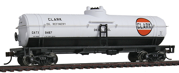 Walthers Trainline 931-1616 HO Scale 40' Tank Car Clark Oil GATX 9487 ...